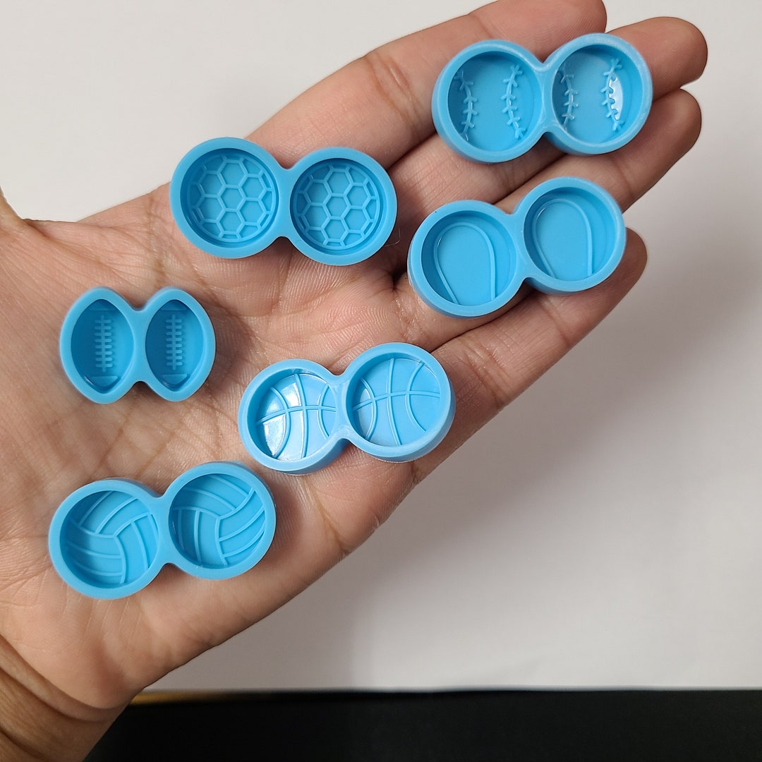 1pcs Silicone Sporty Ear Stud Molds - DIY Earring Mold - Mini Studs ...