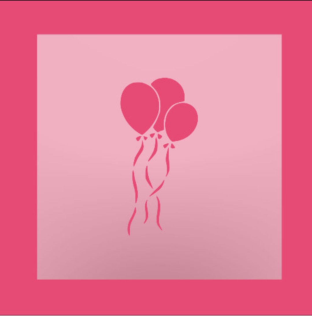 Reusable Birthday Balloon Stencil - DIY Party Decor and Crafts - Etsy