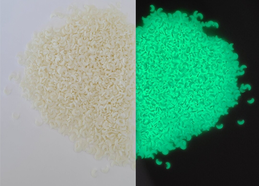 Glow in the Dark Moon Sprinkle Mix, Craft Supplies, NON EDIBLE Polymer ...