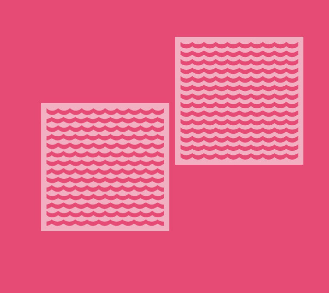 Ocean Breeze - Wave Pattern Stencil Set of 2, Waves Stencil - Etsy