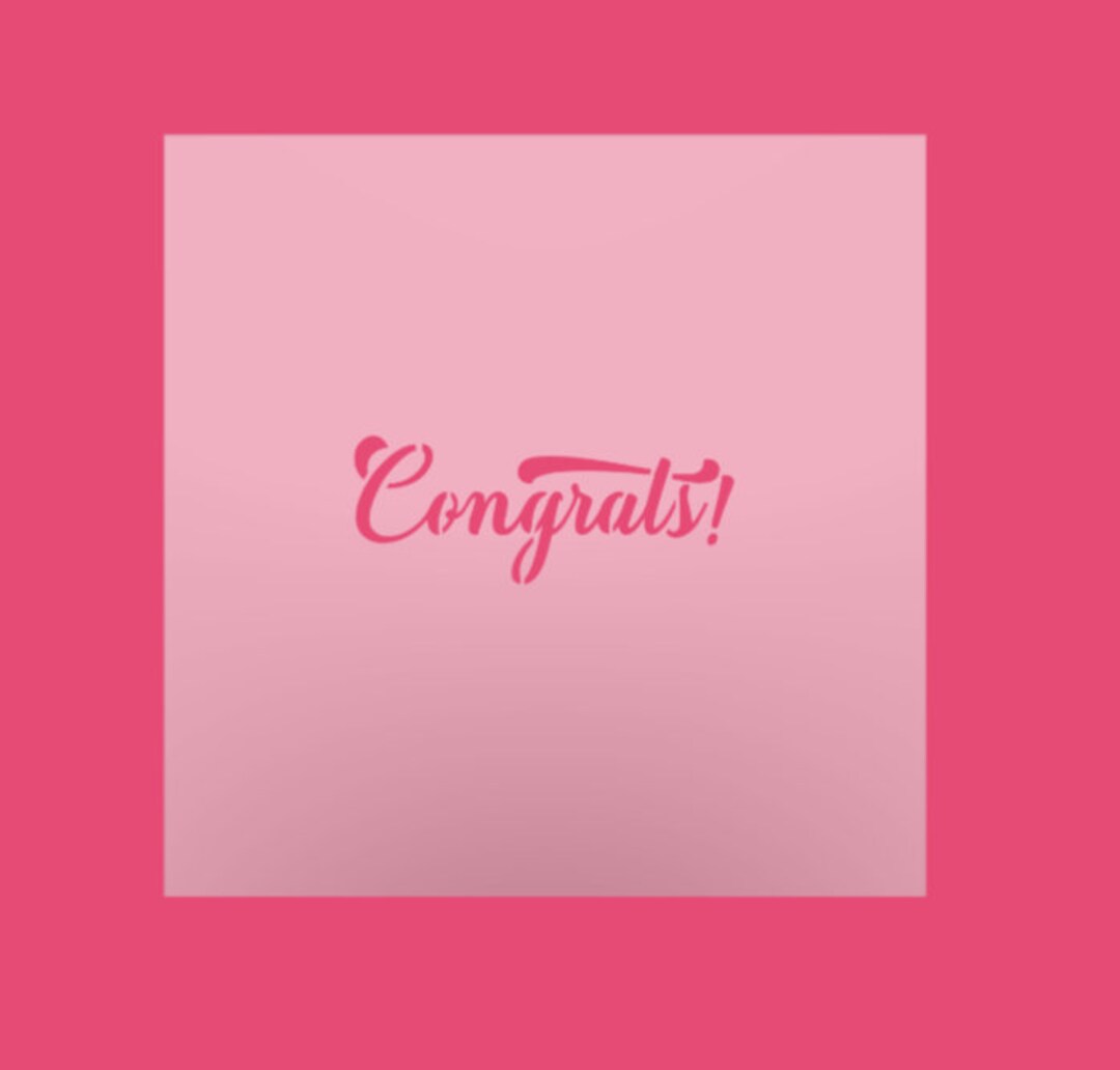 Congrats Stencil - Cookie Stencil - Reusable Stencil - Airbrush Stencil ...