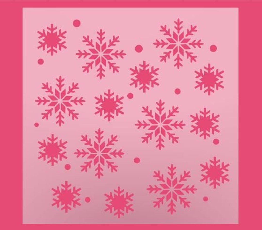 Snowflakes Pattern - Snowflake -DIY Stencil - Pattern Stencil ...