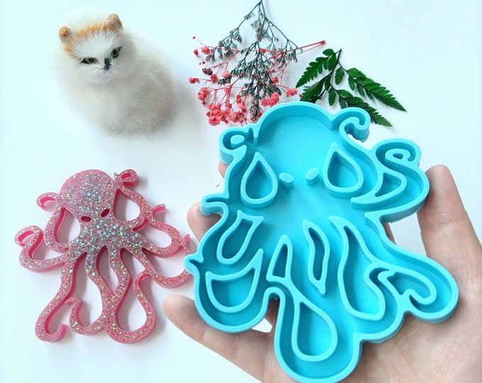 Octopus Coaster Mold Kraken Silicone Mold Shiny Mold for - Etsy Canada