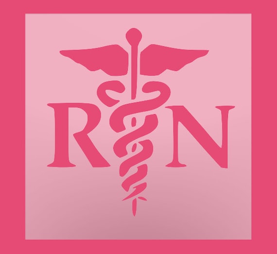 Nursing Logo Stencil RN Logo Stencil Reusable | Etsy