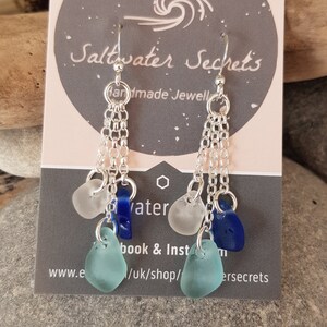 Seaglass Waterfall Earrings - Etsy