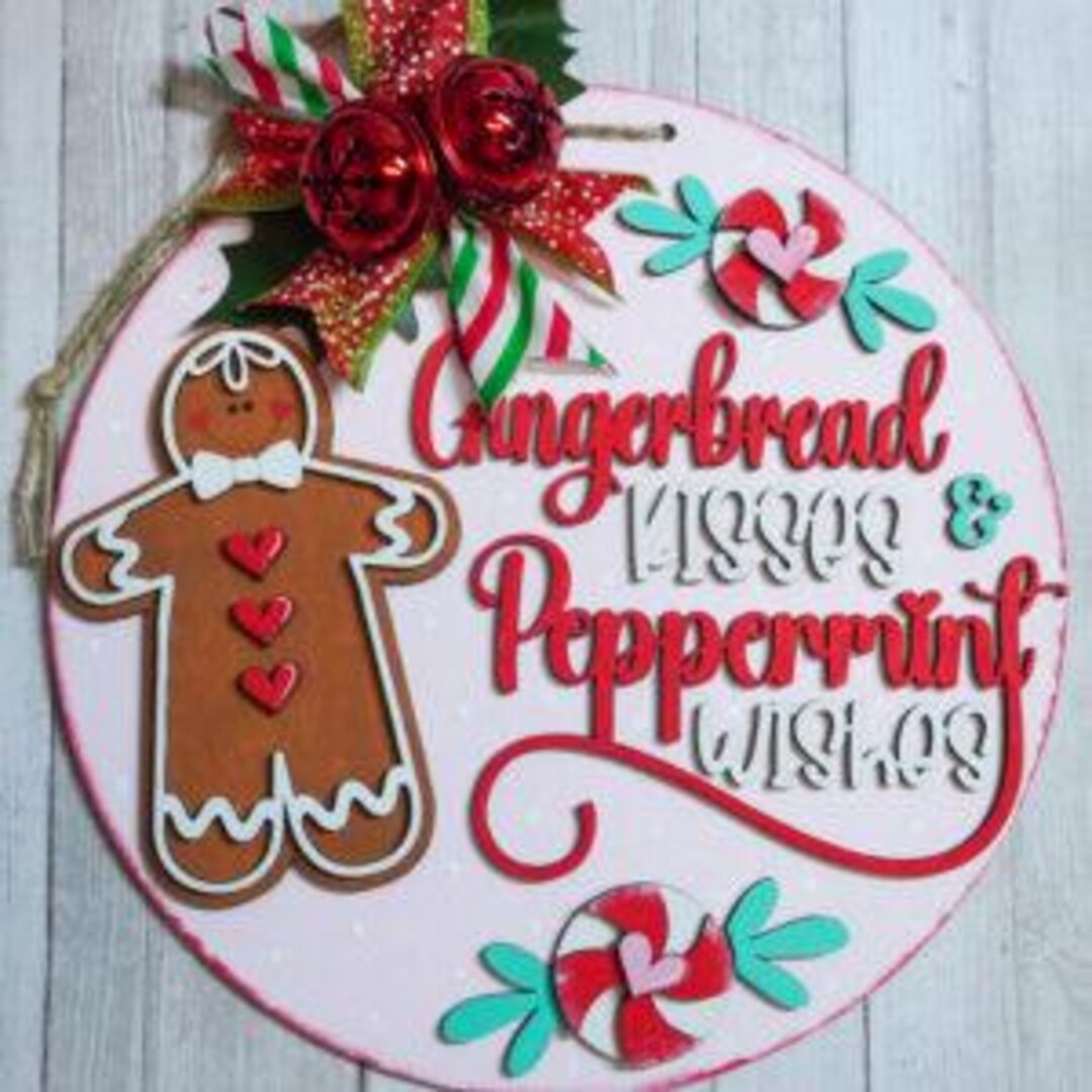 Gingerbread Man Door Sign - Etsy