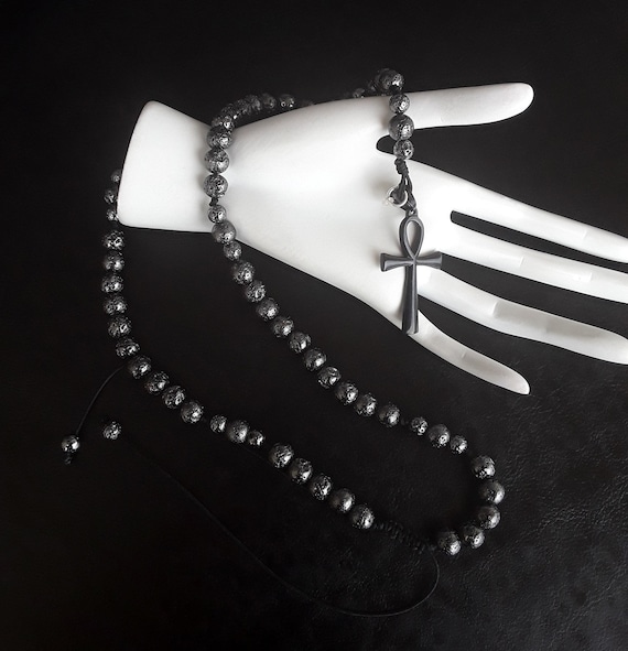 The Galvanized Ankh 5 Decade Catholic Rosary Made of High - Etsy
