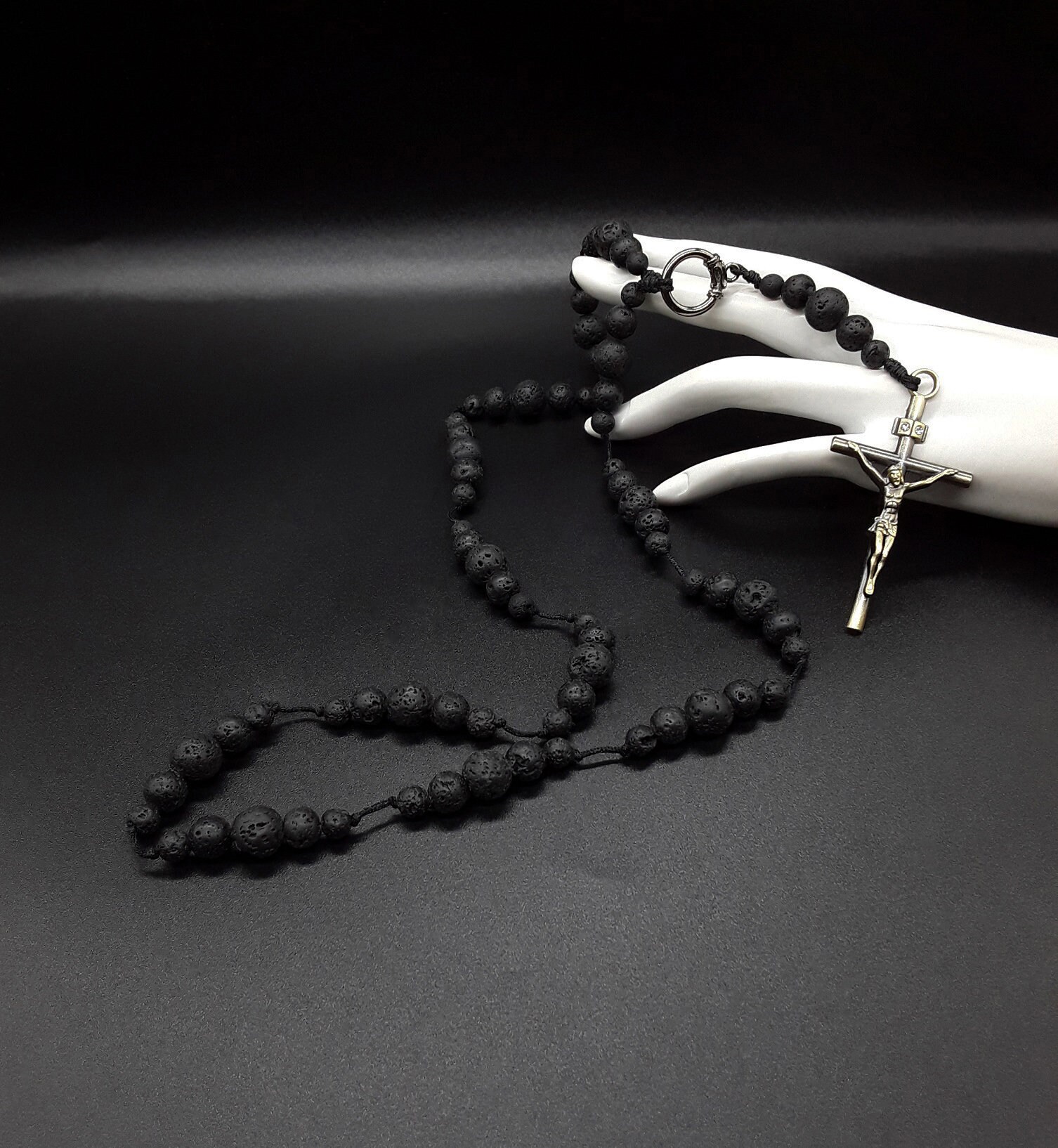 The Crucifix Cross Dark Catholic Rosary Made of Triple-a High Quality ...