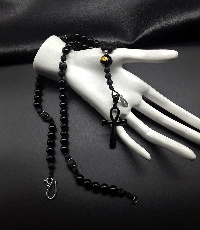 The Yin and Yang 5 Decade Catholic Ankh Rosary Made of High | Etsy