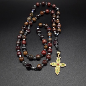 The Byzantine Orthodox Elite Rosary (v2) Made of Iron Tiger, Natural ...
