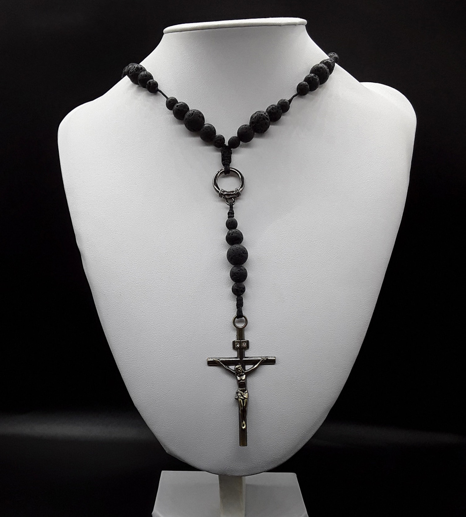 The Crucifix Cross Dark Catholic Rosary Made of Triple-a High Quality ...