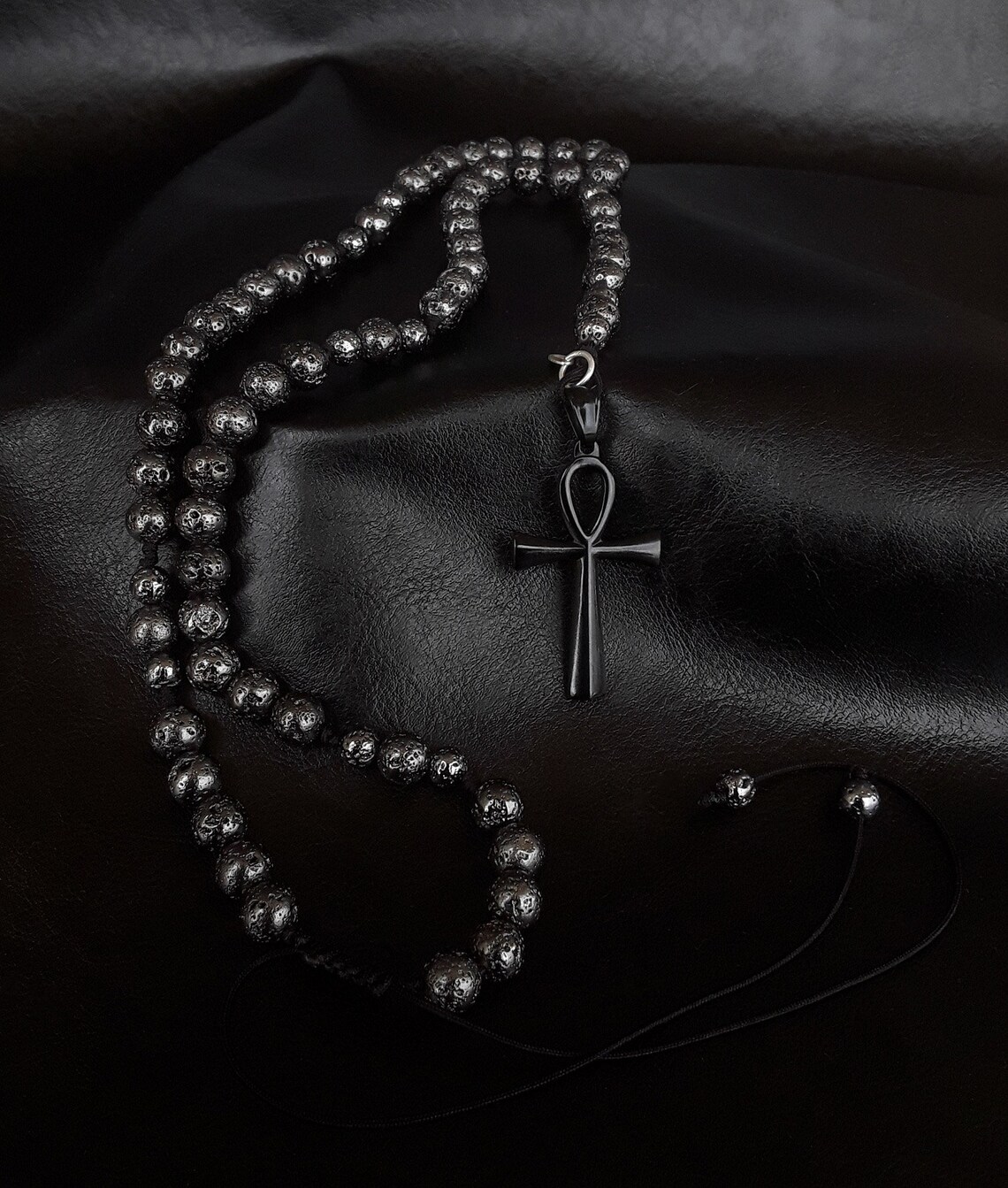 The Galvanized Ankh 5 Decade Catholic Rosary Made of High - Etsy