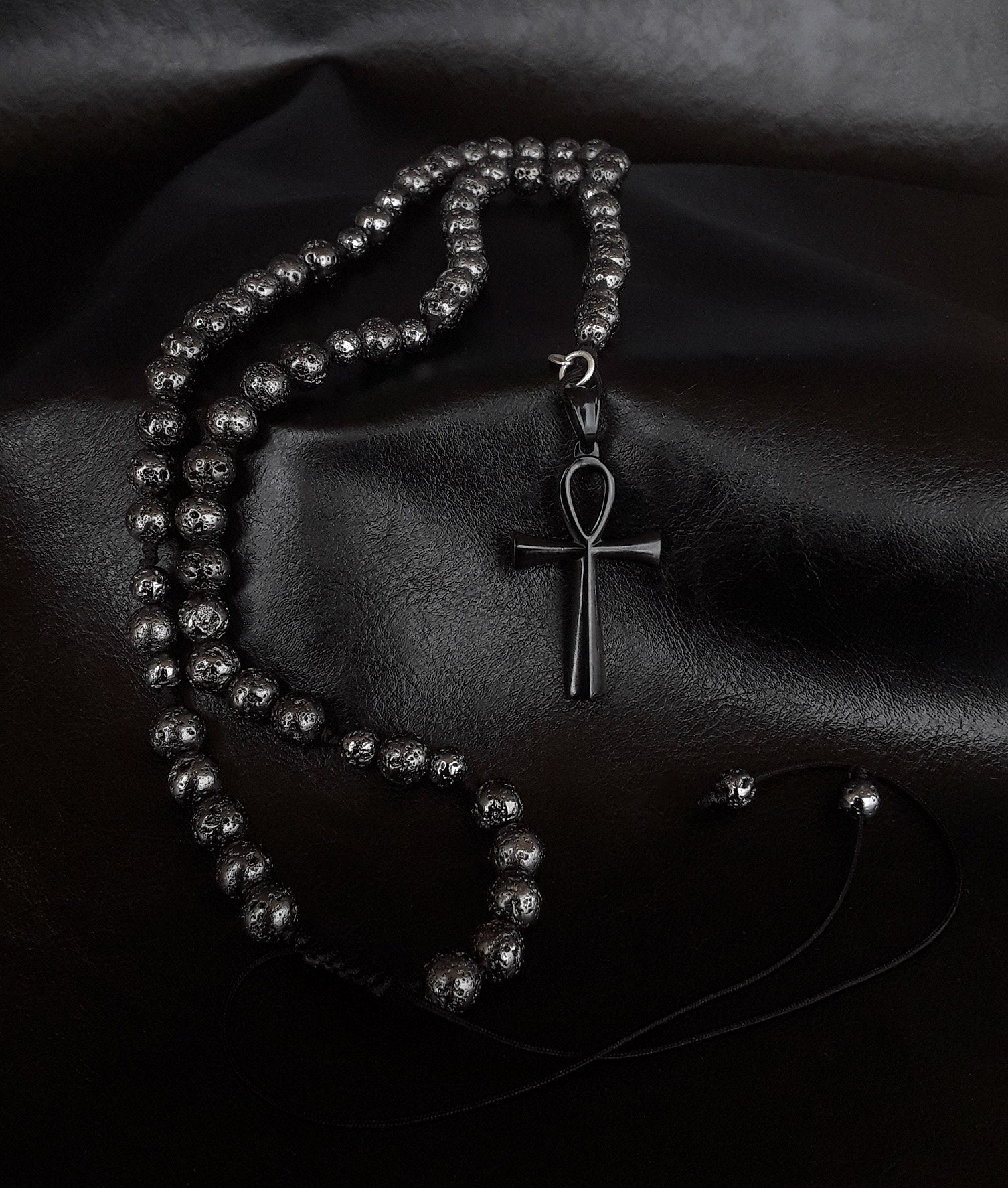 The Galvanized Ankh 5 Decade Catholic Rosary Made of High Quality ...