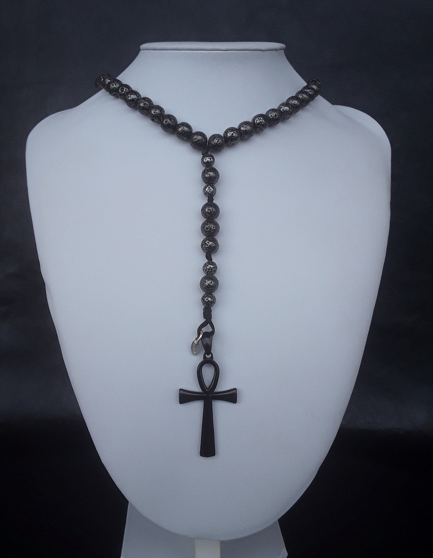 The Galvanized Ankh 5 Decade Catholic Rosary Made of High Quality ...