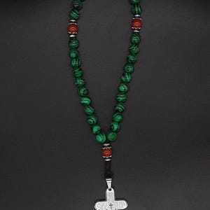 The Malachite Orthodox Rosary Made of Jasper and Malachite Gemstones ...