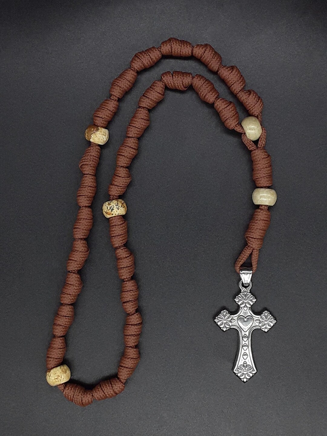 The Crucifix Jasper Knotted Anglican Rosary Made of Jasper Gemstones ...