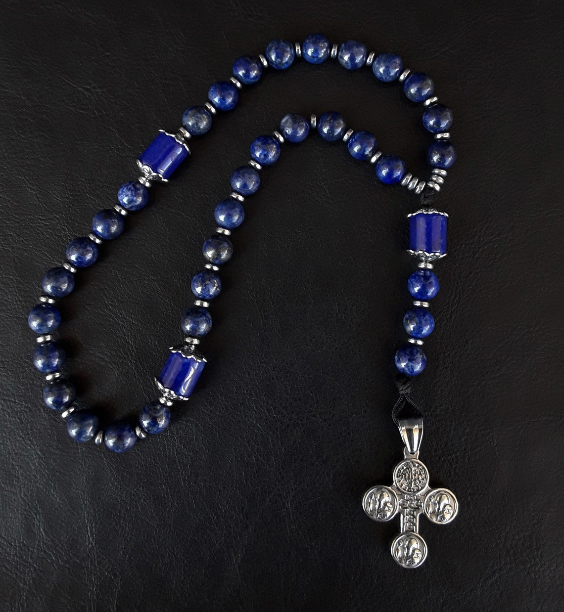 The Sanctum Orthodox (v. 33) Elite Rosary Made of Lapis Lazuli ...