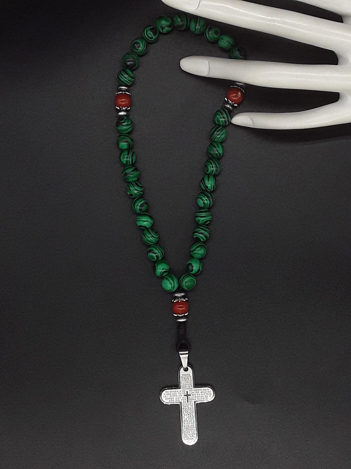 The Malachite Orthodox Rosary Made of Jasper and Malachite Gemstones ...
