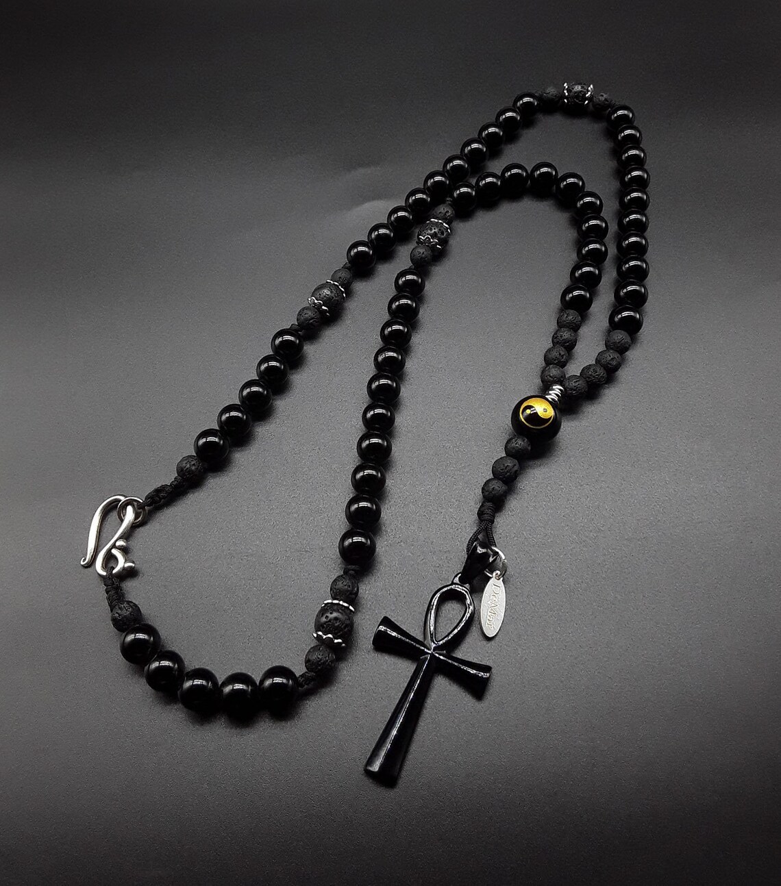 The Yin and Yang 5 Decade Catholic Ankh Rosary Made of High Quality ...
