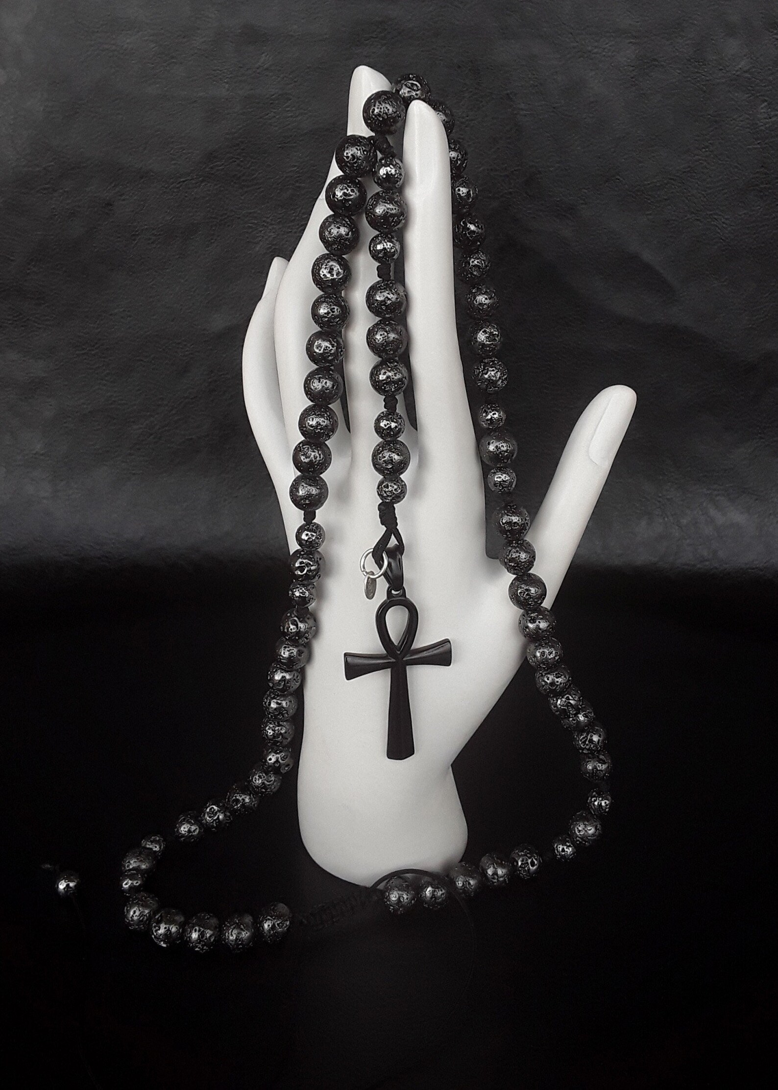 The Galvanized Ankh 5 Decade Catholic Rosary Made of High - Etsy