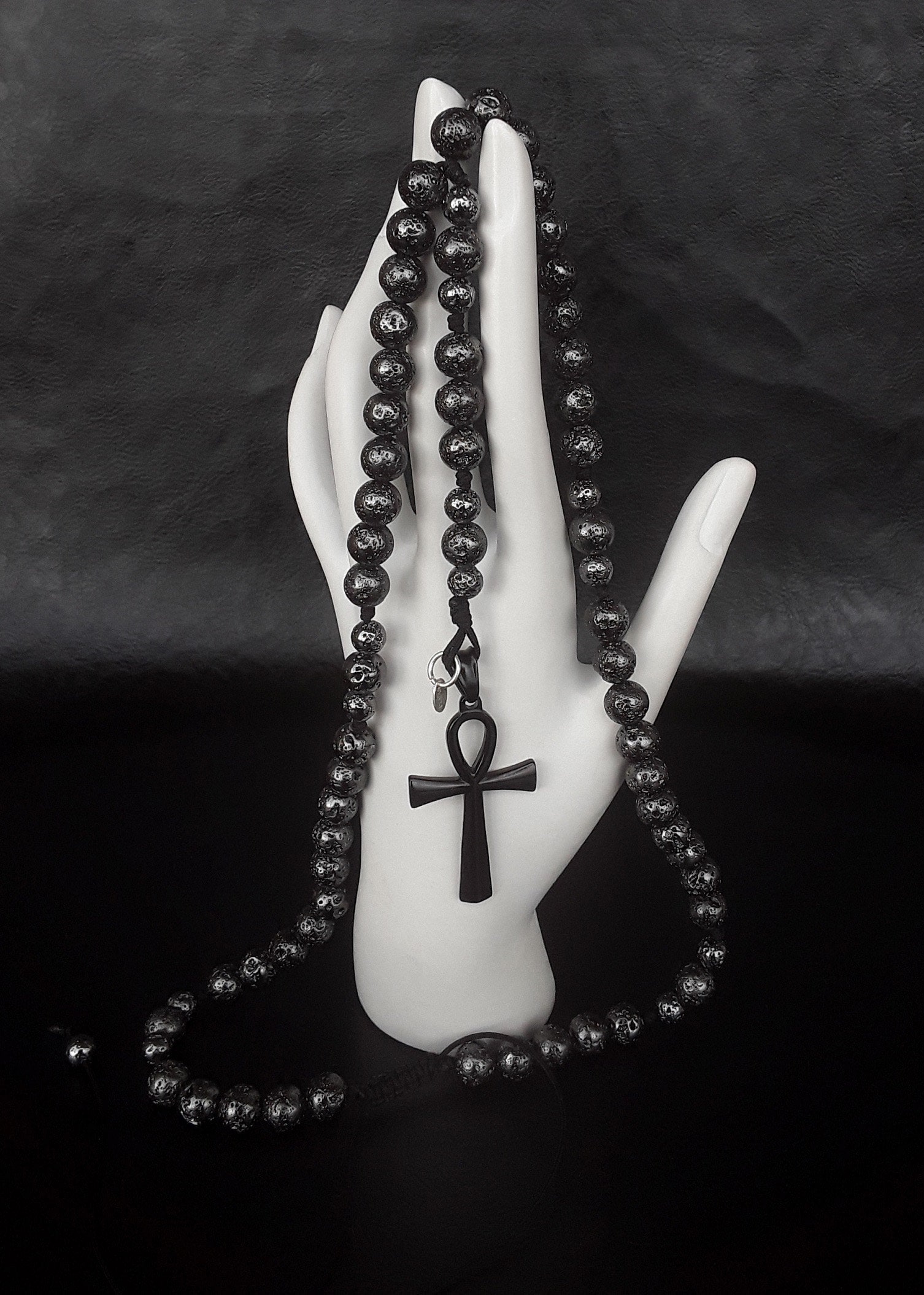 The Galvanized Ankh 5 Decade Catholic Rosary Made of High Quality ...