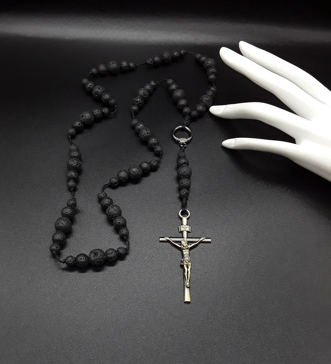 The Crucifix Cross Dark Catholic Rosary Made of Triple-a High Quality ...
