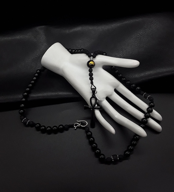 The Yin and Yang 5 Decade Catholic Ankh Rosary Made of High | Etsy