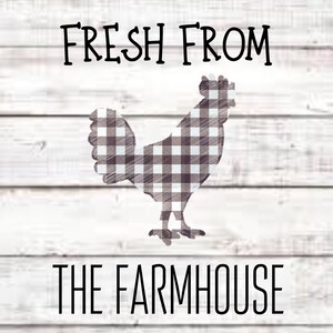 Farmhouse Chic Black White Buffalo Check Chicken Bundle Wall Art ...