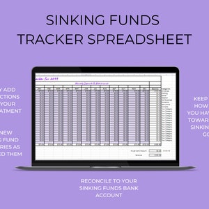 Sinking Funds Tracker Excel | Sinking Funds Excel | Excel Sinking Funds ...