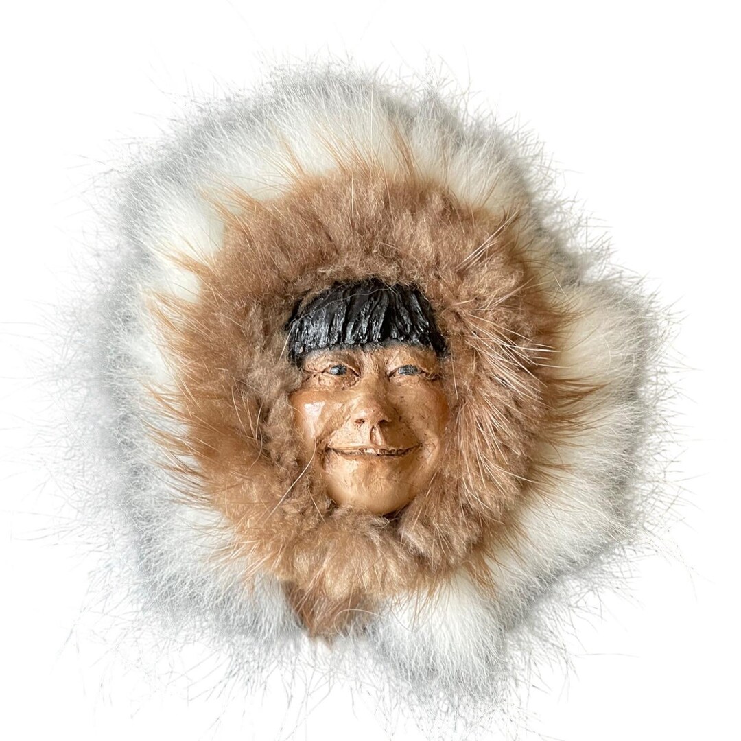 L'abers of Love Eskimo Inuit Face With Fur by A.R.T Palmer Made in ...