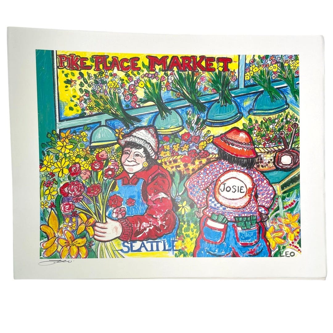 Pike Place Market Seattle Washington Art Print by Grammie Leo 11 X 14 ...