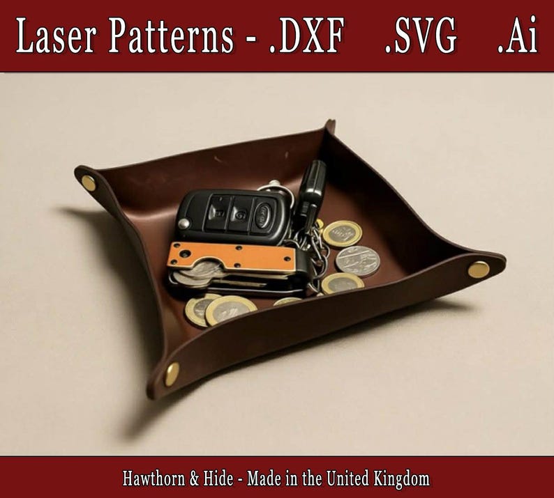 Leather Valet Tray - Laser File - .DXF .SVG .AI - - Etsy