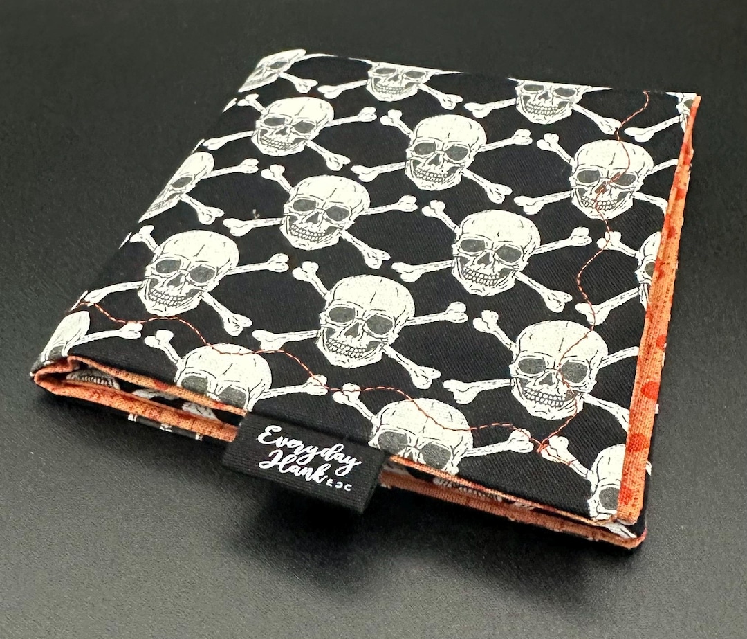 Skull & Crossbones Cotton Handkerchief, EDC Hank - Etsy