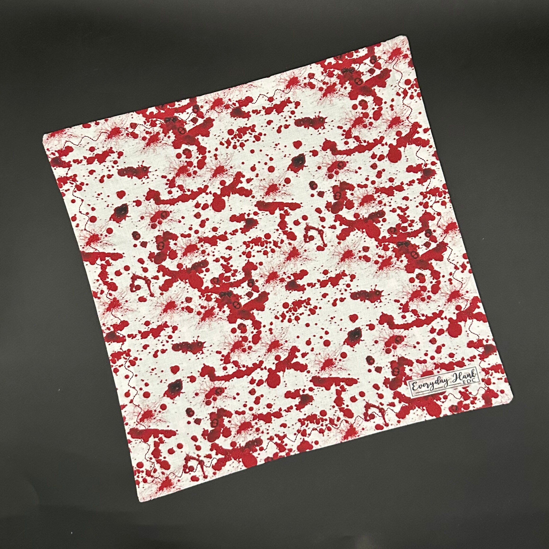 Blood Spatter Cotton Handkerchief, Double-sided EDC Hank - Etsy