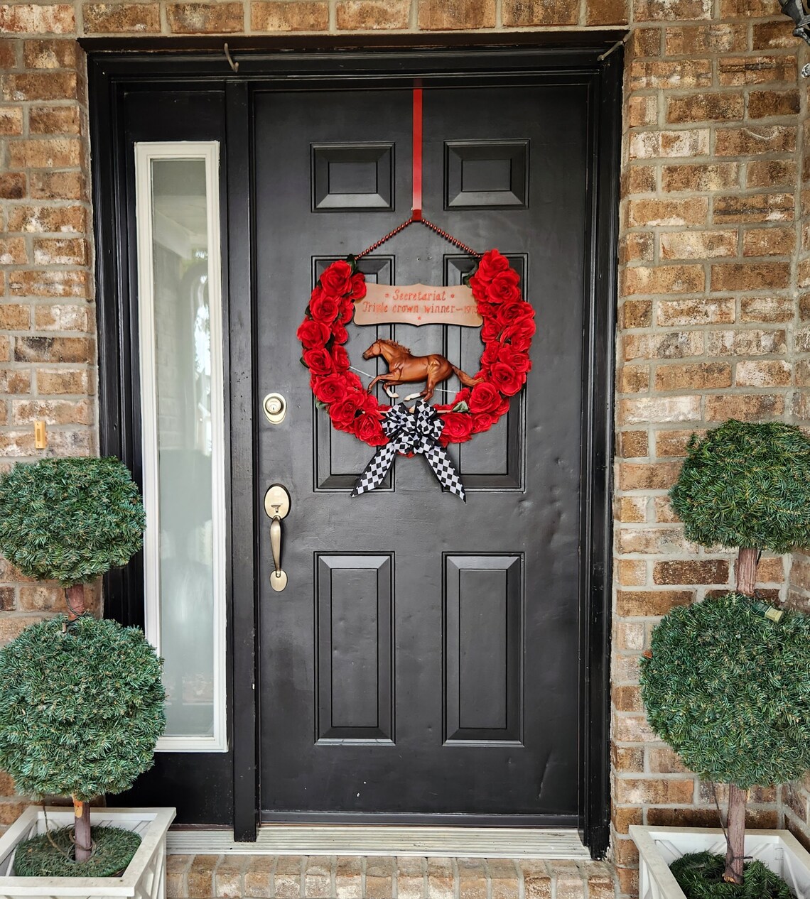 Kentucky Derby Rose Wreath With Secretariat and Plaque - Etsy