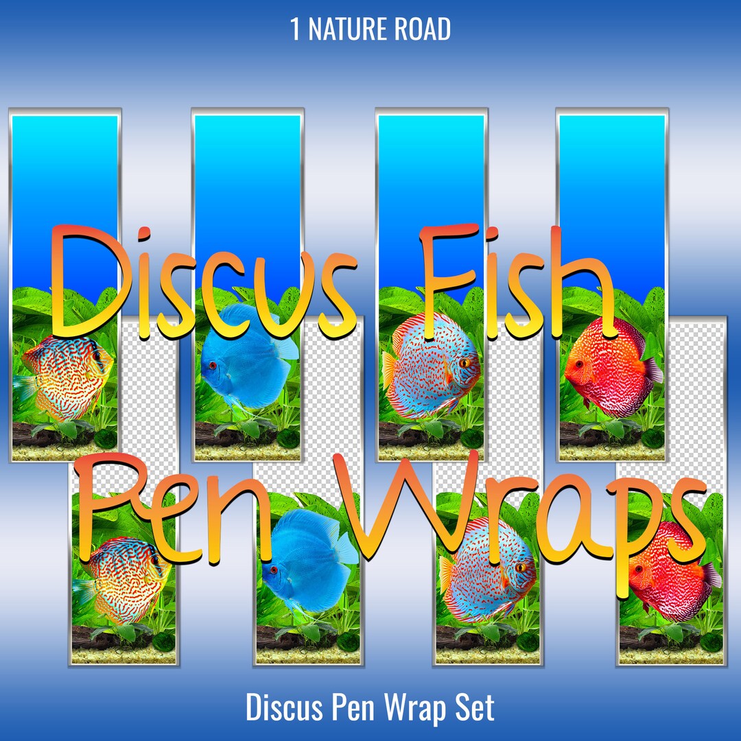Discus Fish Pen Wrap Designs, Aquarium Fish Wraps, Clear Cast ...