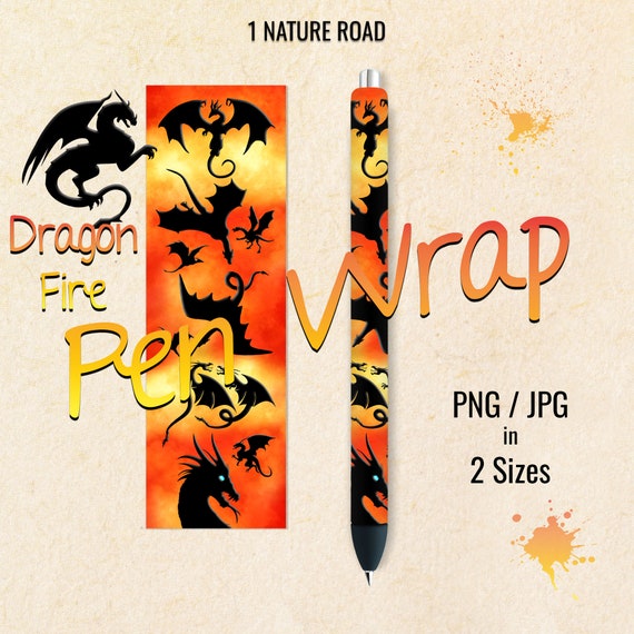 Dragons Pen Wrap Design Printable Digital Download for - Etsy