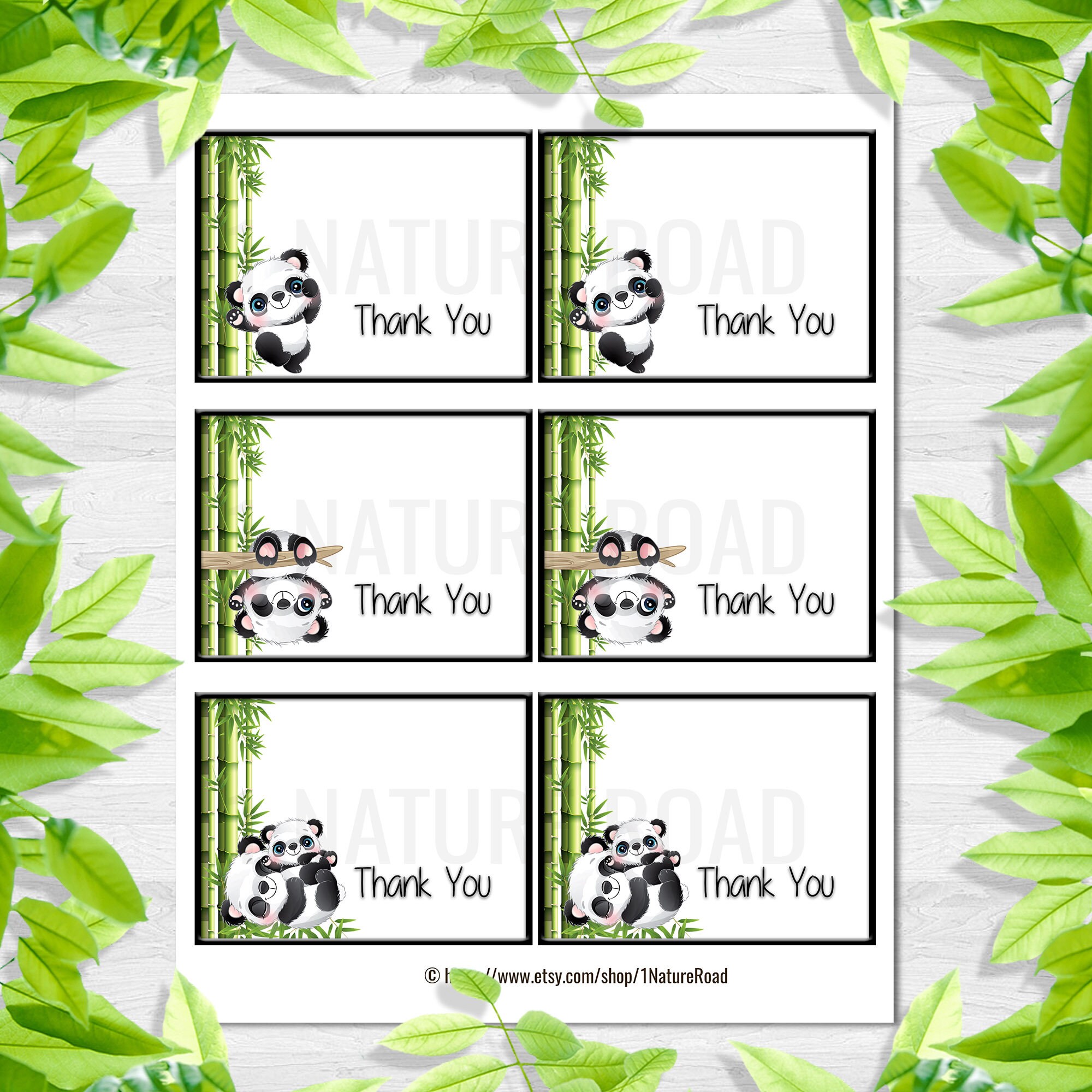 Panda Bear Bamboo 1 Inch 25mm 30mm 1.25" 1.313 Inch 1.5" Circles ...