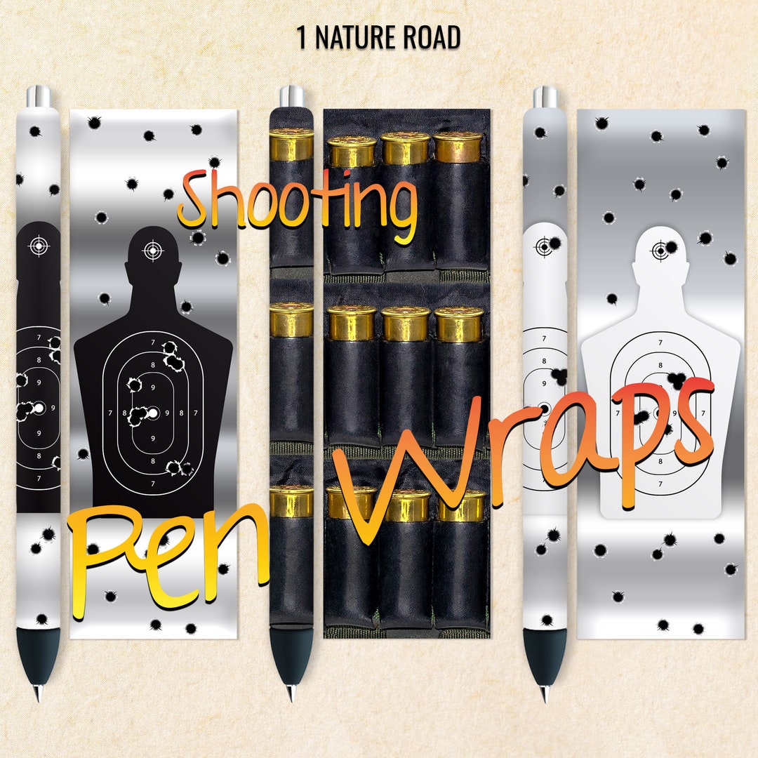 Shooting Pen Wrap Bundle, Rifle Gun Bullets Inkjoy Wraps, Printable ...