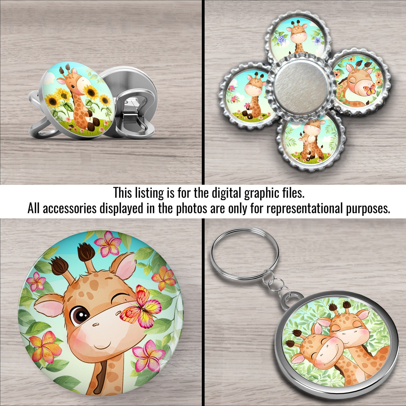 Giraffe Animals 8mm 10mm 12mm 14mm 16mm 18mm Circle Images - Etsy