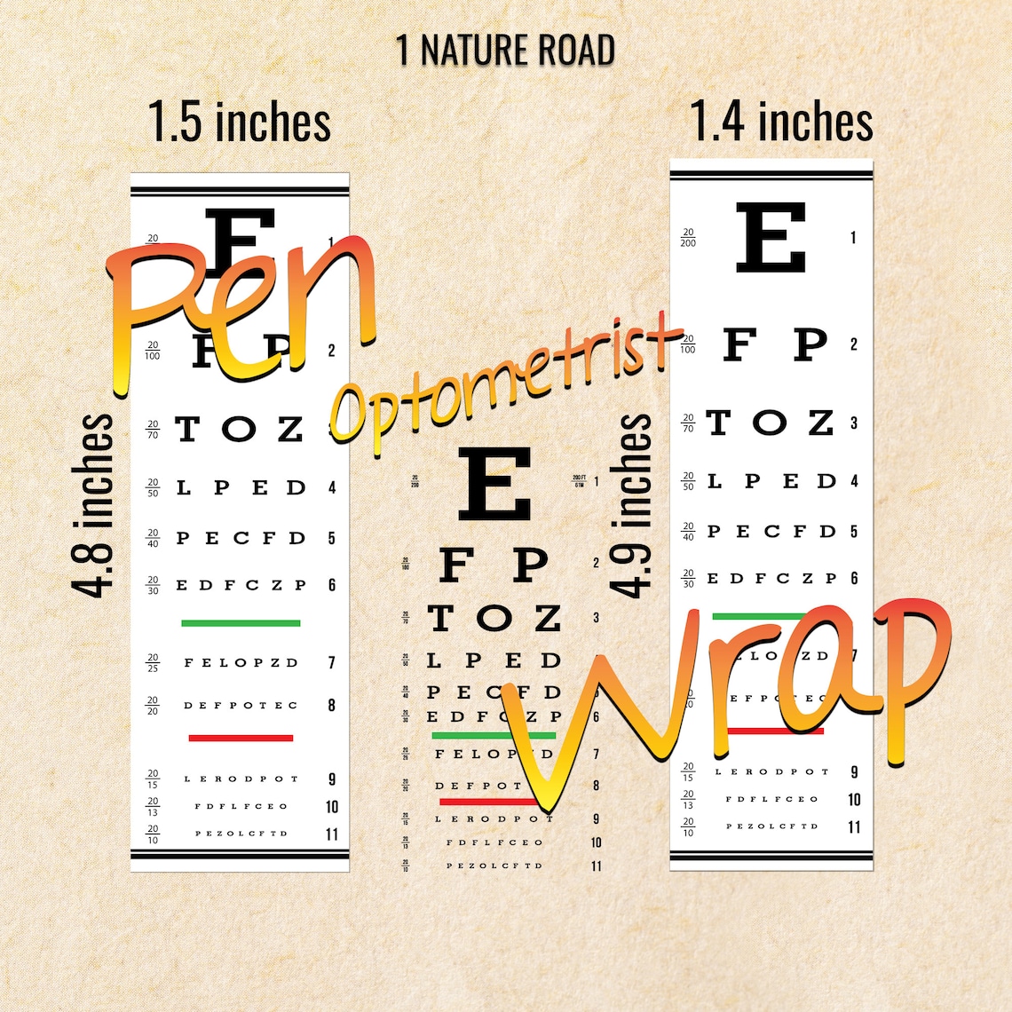Optometrist Pen Wraps, Eye Chart Ink Joy, Eye Doctor Printable Digital ...