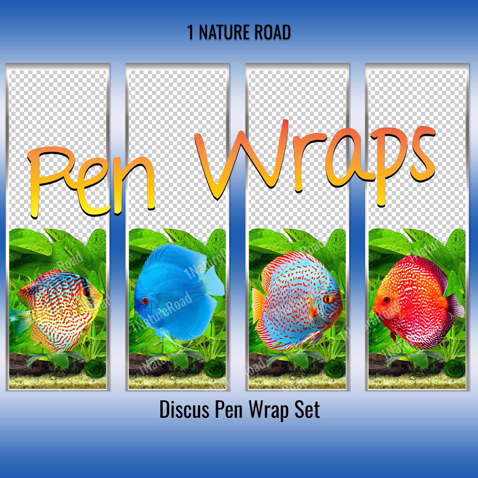 Discus Fish Pen Wrap Designs Aquarium Fish Wraps Clear Cast - Etsy