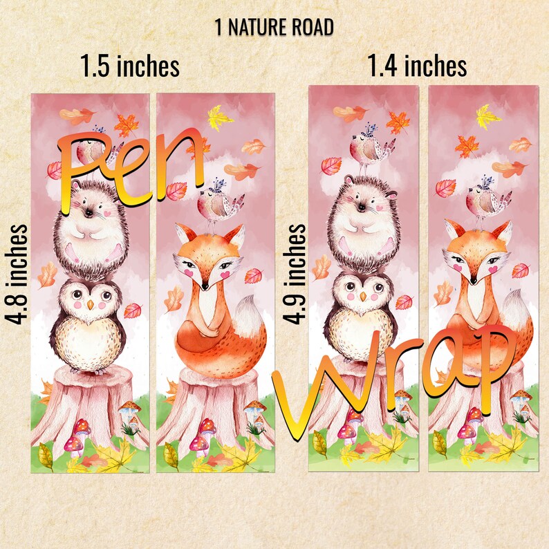 Fall Pen Wraps, Autumn Inkjoy Wraps, Printable Digital Download ...