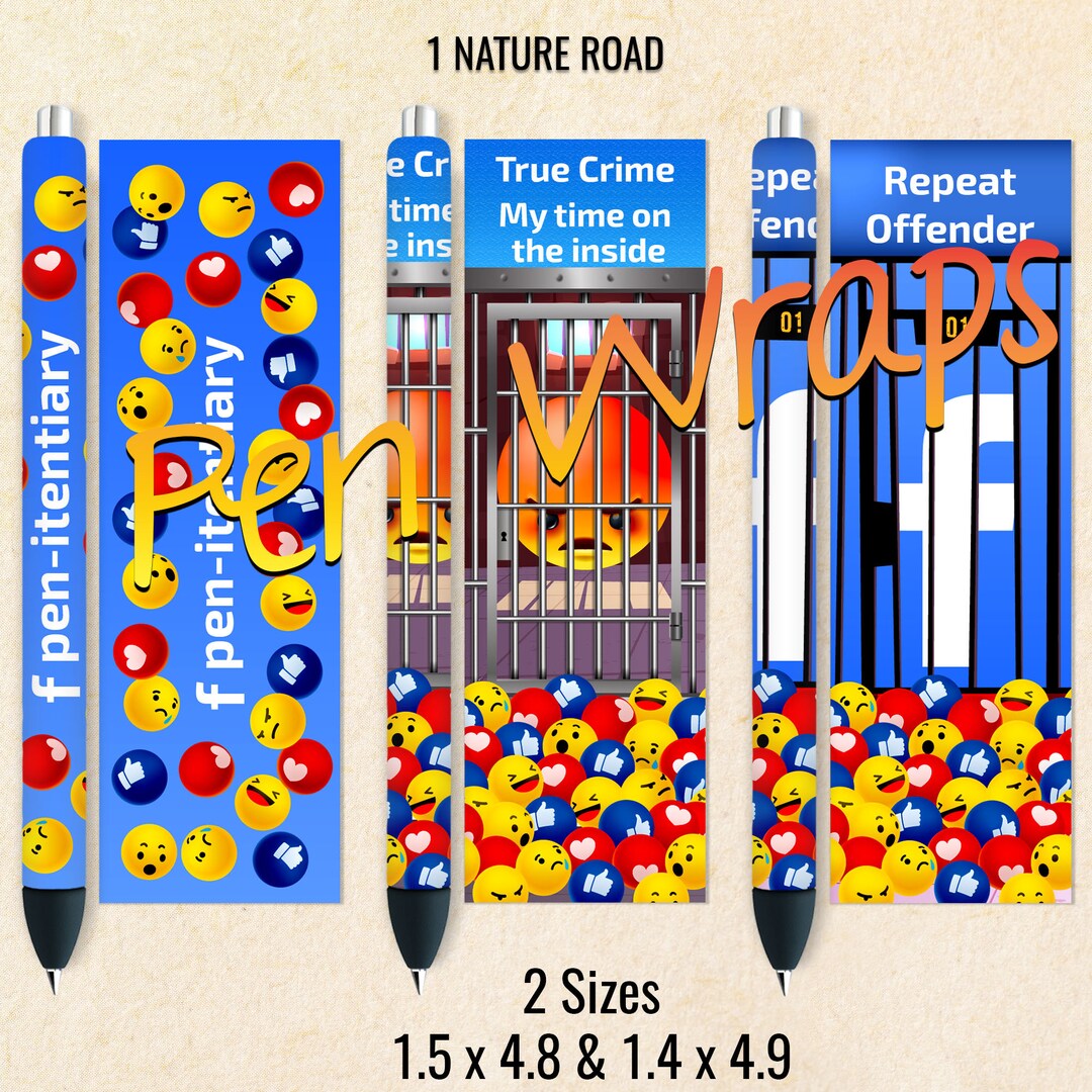 Facebook Jail Pen Wrap, Inkjoy Wraps, Printable Digital Download ...