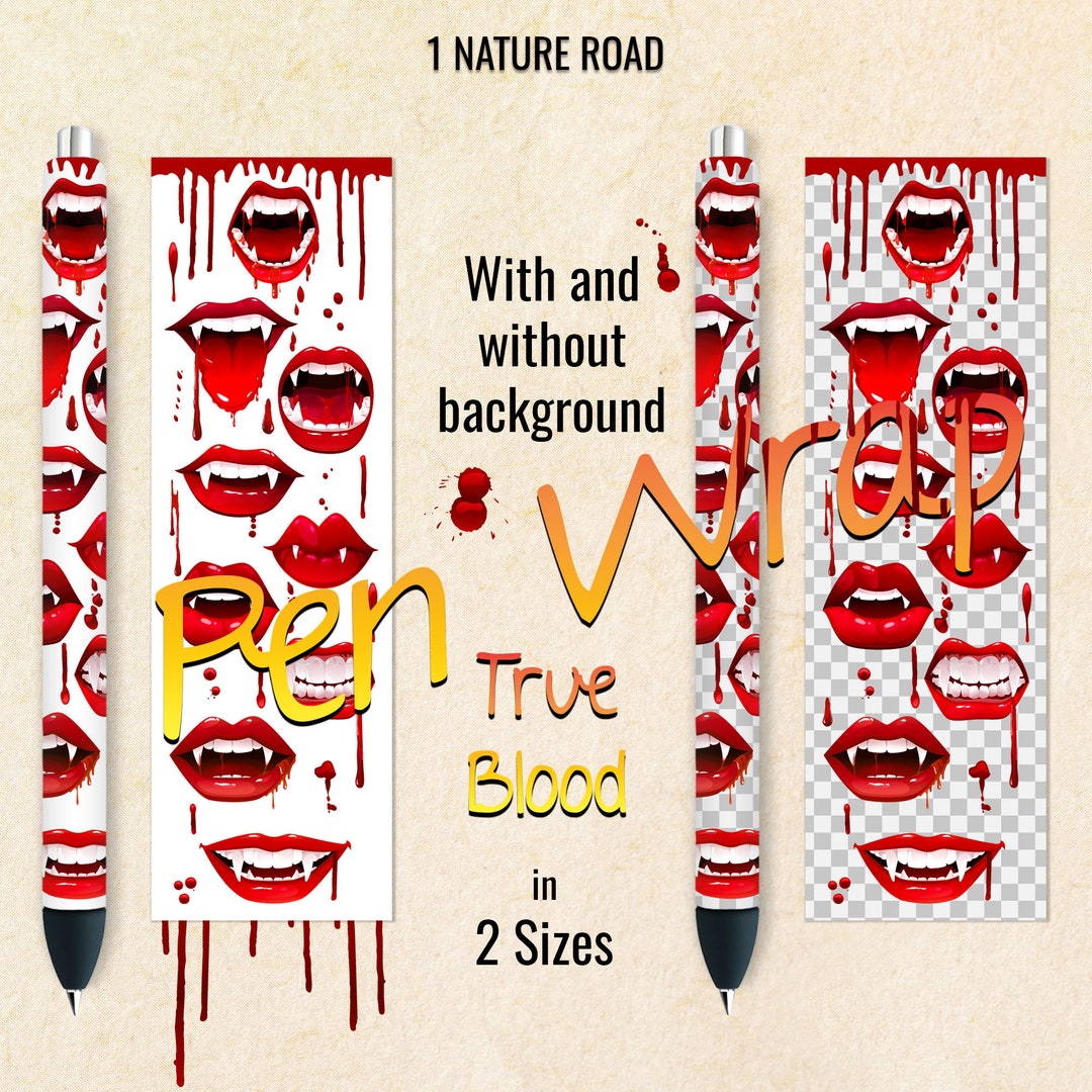 Vampire Pen Wrap, Inkjoy Wraps, Printable Digital Download Seamless ...