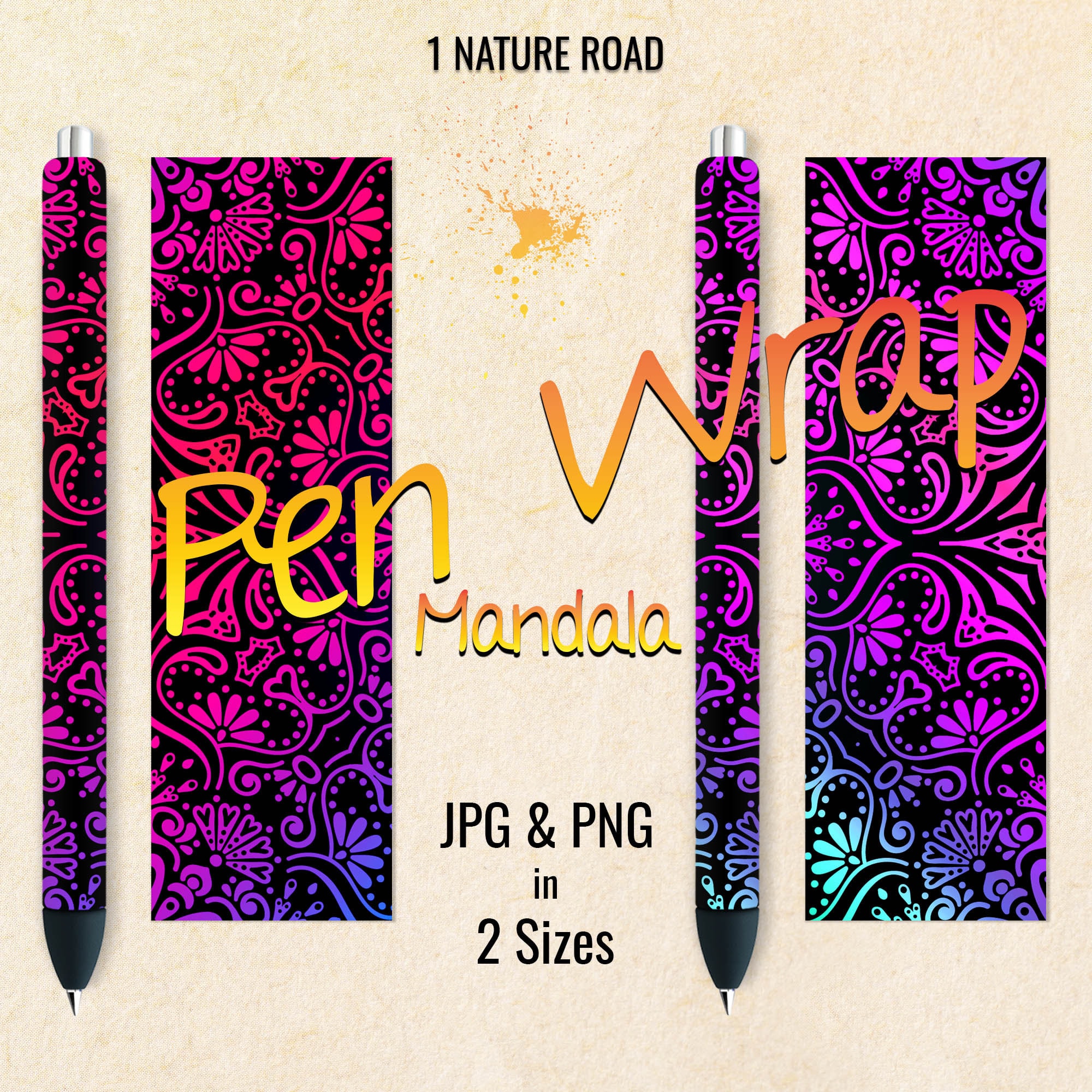 Mandala Pen Wraps Ink Joy Wraps Printable Digital Download | Etsy