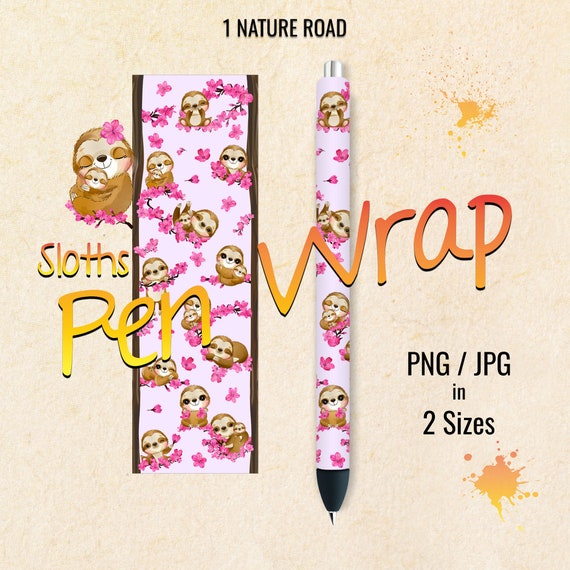 Sloths Pen Wrap Image Printable Digital Download for - Etsy