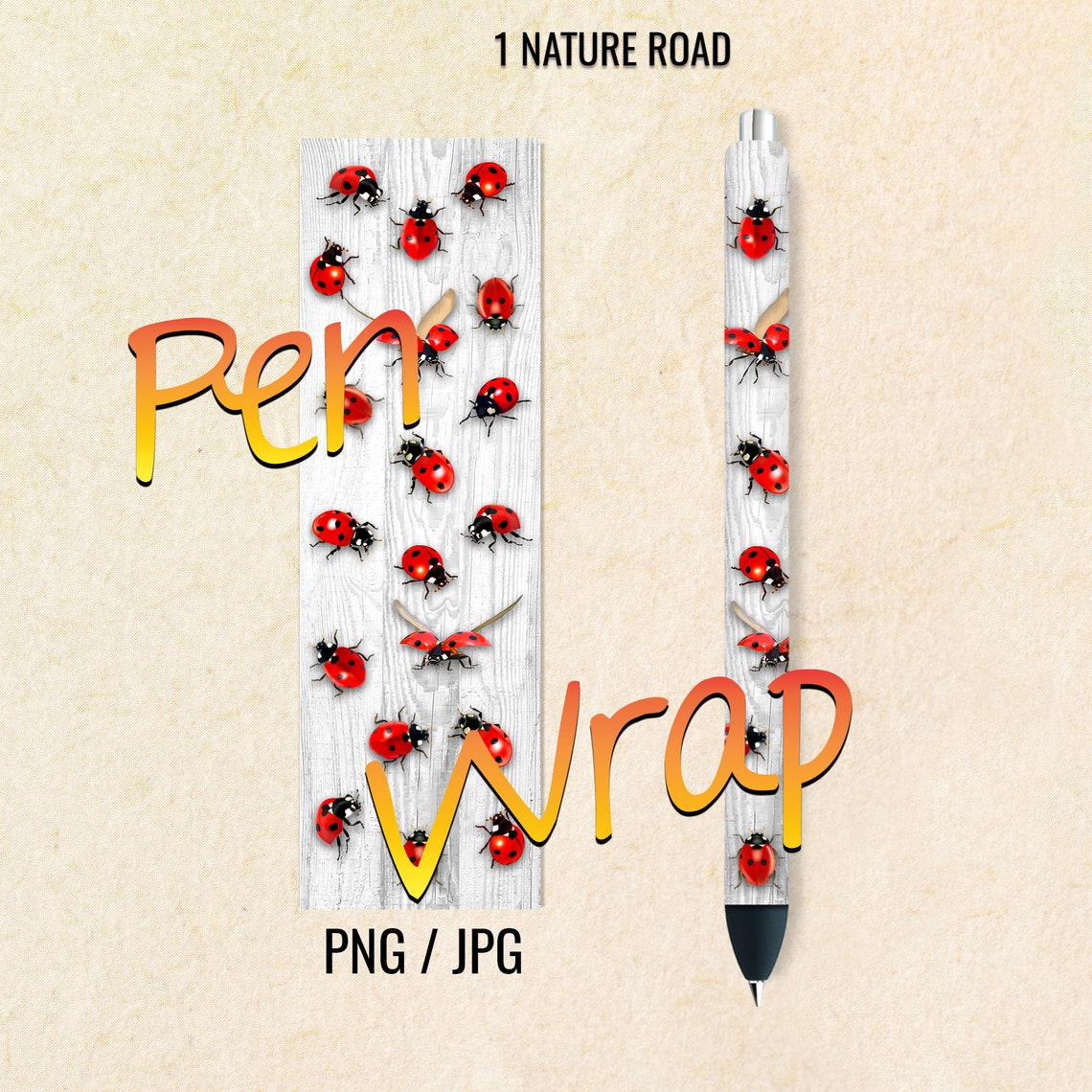 Ladybug Pen Wrap Bundle Ladybird Inkjoy Wraps Printable | Etsy