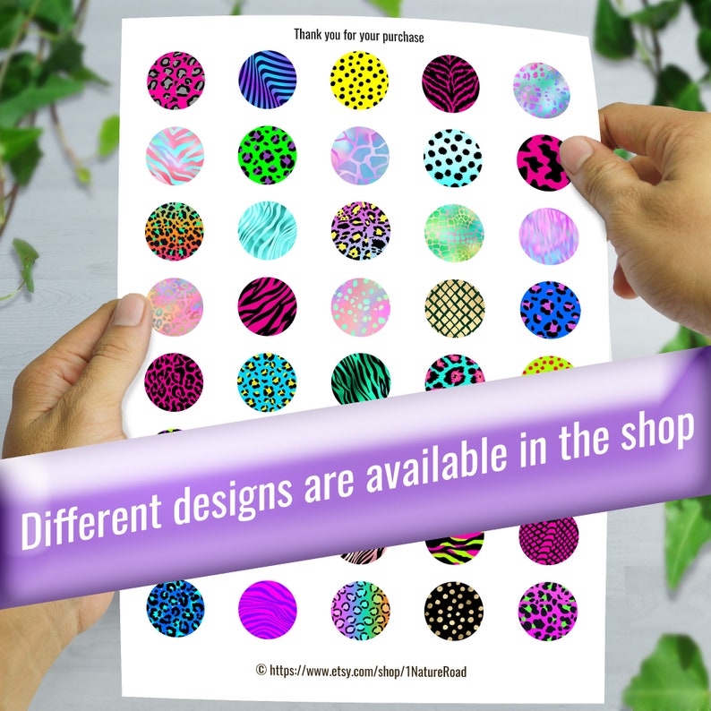 Neon Glow 8mm 10mm 12mm 14mm 16mm 18mm Circle Images Digital | Etsy