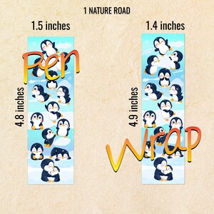 Penguin Pen Wraps, Ink Joy Wraps, Printable Digital Download Seamless ...